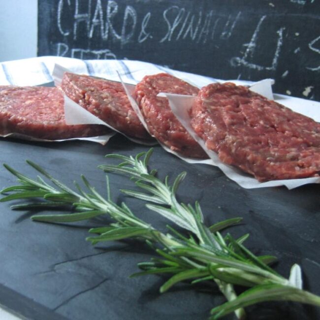 Beef Burgers - Pack of 4 - Tamarisk Farm - West Bexington Nr Bridport